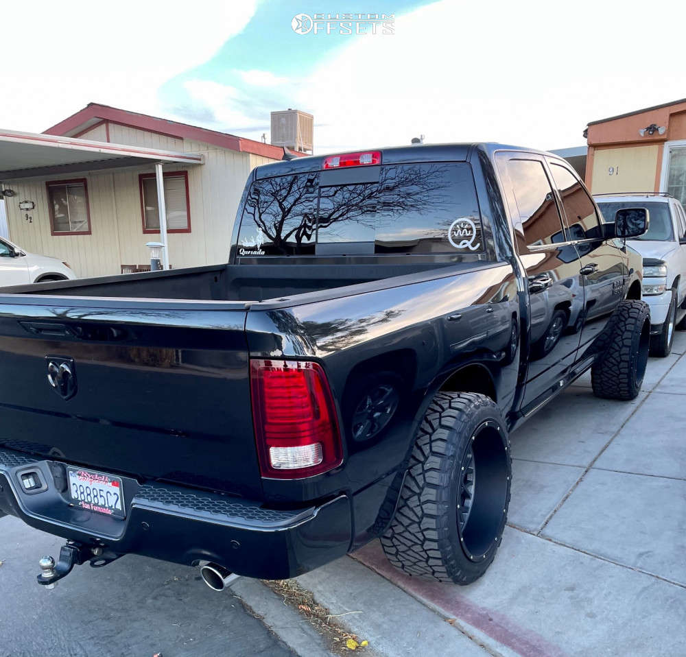 2017 Ram 1500 with 22x12 -51 Vision Rockers and 33/12.5R22 Nitto Ridge ...