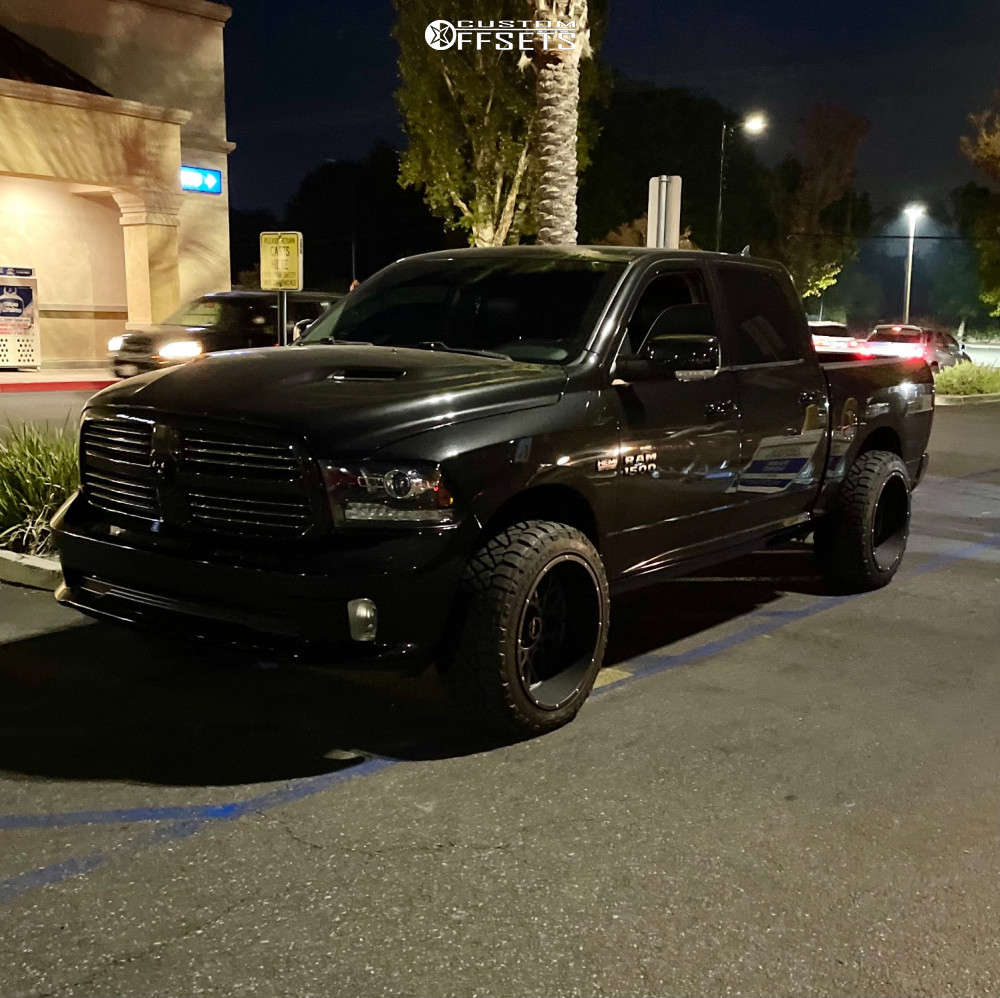 2017 Ram 1500 with 22x12 -51 Vision Rockers and 33/12.5R22 Nitto Ridge ...