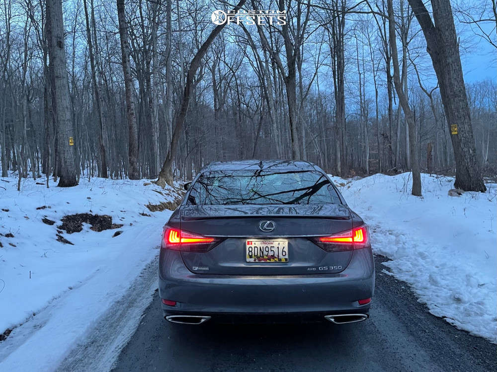 2016 Lexus GS350 with 18x9.5 38 Enkei Ts-5 and 255/40R18 Michelin Pilot ...
