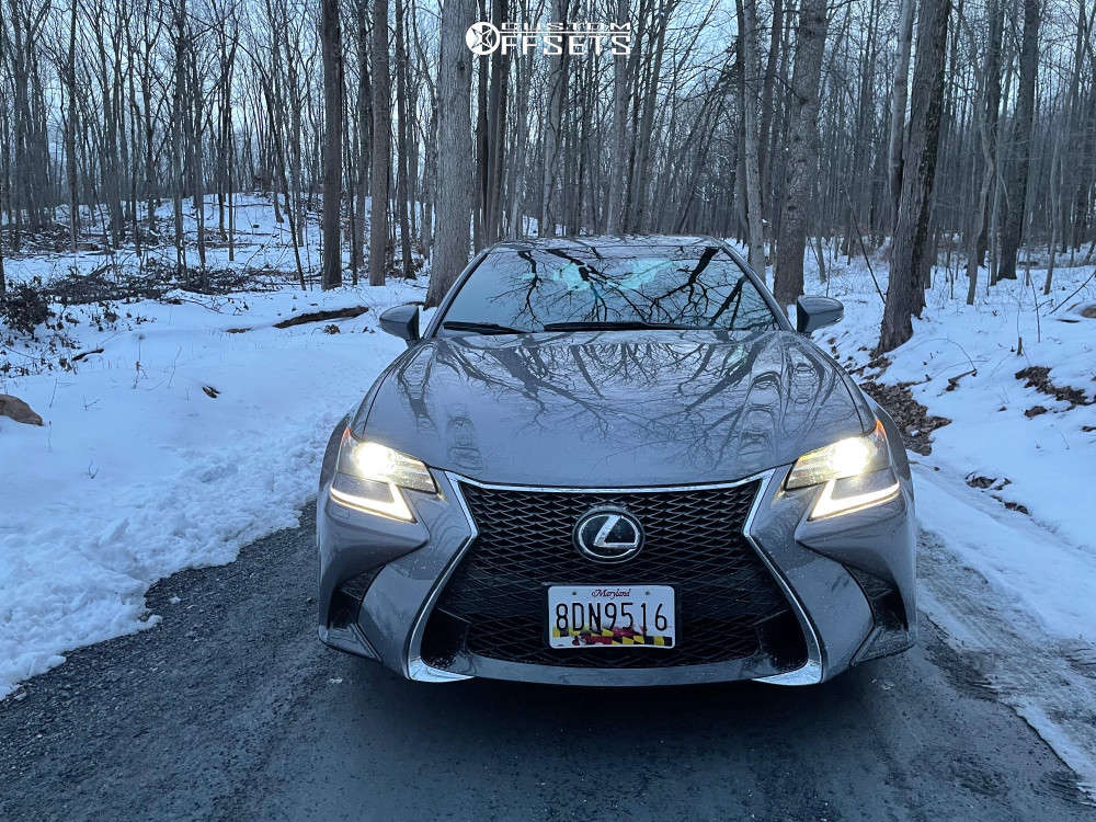 2016 Lexus GS350 with 18x9.5 38 Enkei Ts-5 and 255/40R18 Michelin Pilot ...