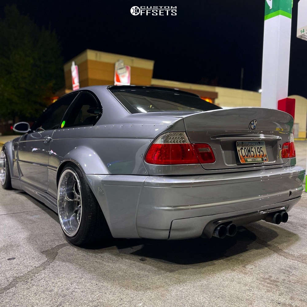 2003 BMW M3 with 18x10 13 Work Vs Ss and 255/35R18 Cosmo Mucho Macho ...