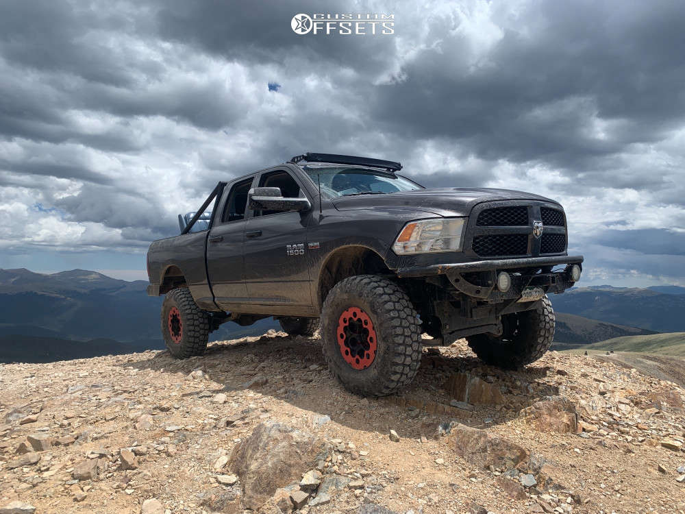 2014 Ram 1500 with 17x9 -6 Pro Comp Series 97 and 37/12.5R17 Ironman ...