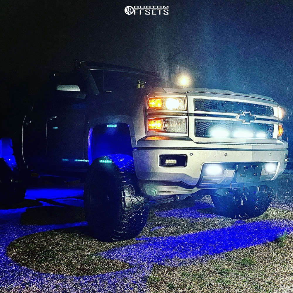2014 Chevrolet Silverado 1500 with 22x12 -44 Hostile Fury and 35/12 ...