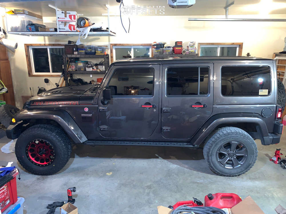 2017 Jeep Wrangler with 17x8.5 0 Method Mr305 and 285/70R17 Falken ...