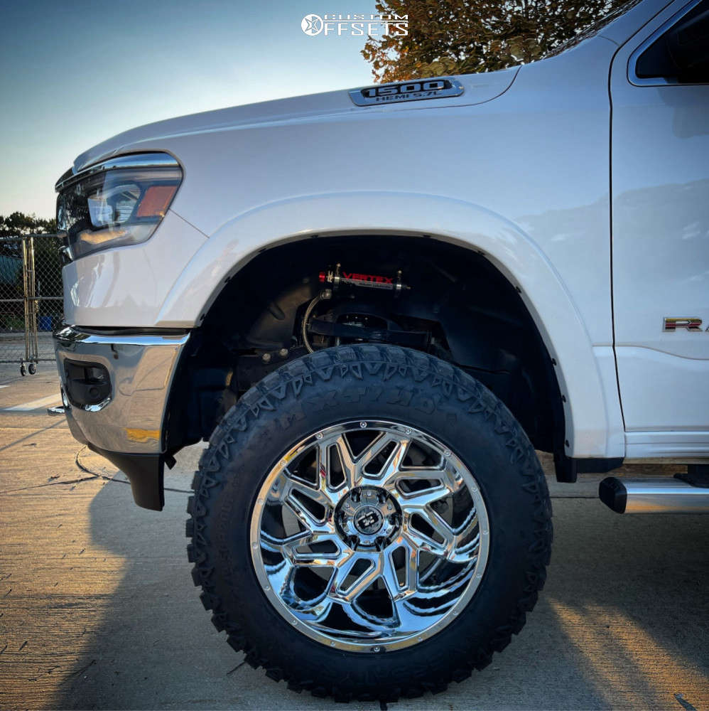 2019 Ram 1500 with 20x12 -57 Vision Spyder and 35/12.5R20 Versatyre Mxt ...