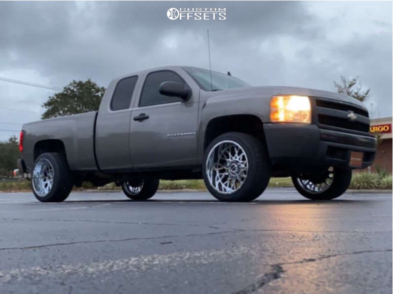 2008 Chevrolet Silverado 1500 with 22x12 -51 Vision Rocker 412 and 305 ...