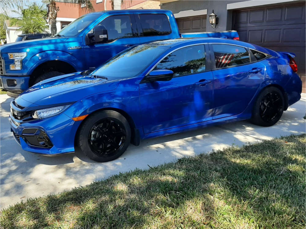2020 Honda Civic with 17x9 38 Enkei T6r and 255/40R17 Nitto Nt05 and ...
