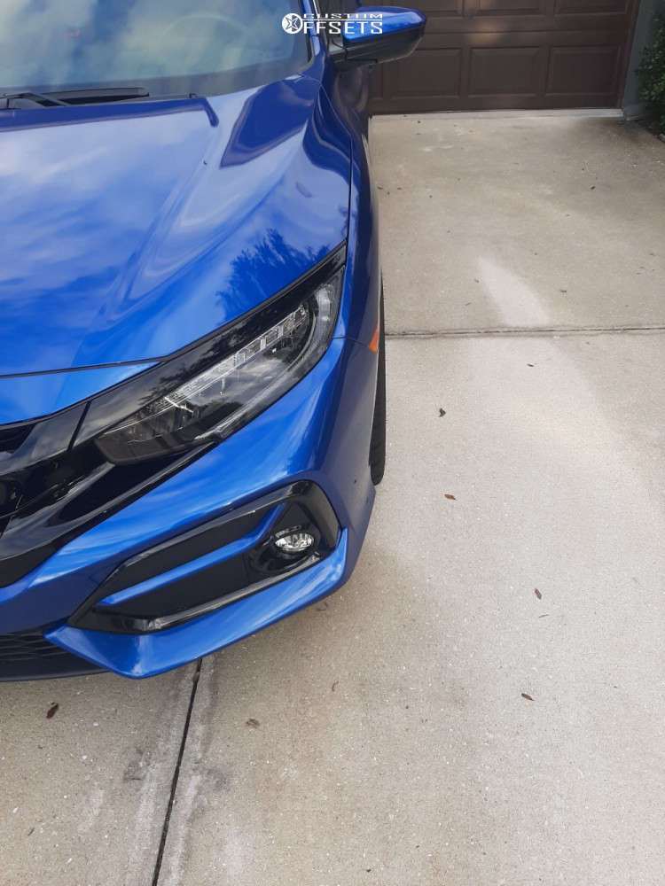 2020 Honda Civic with 17x9 38 Enkei T6r and 255/40R17 Nitto Nt05 and ...