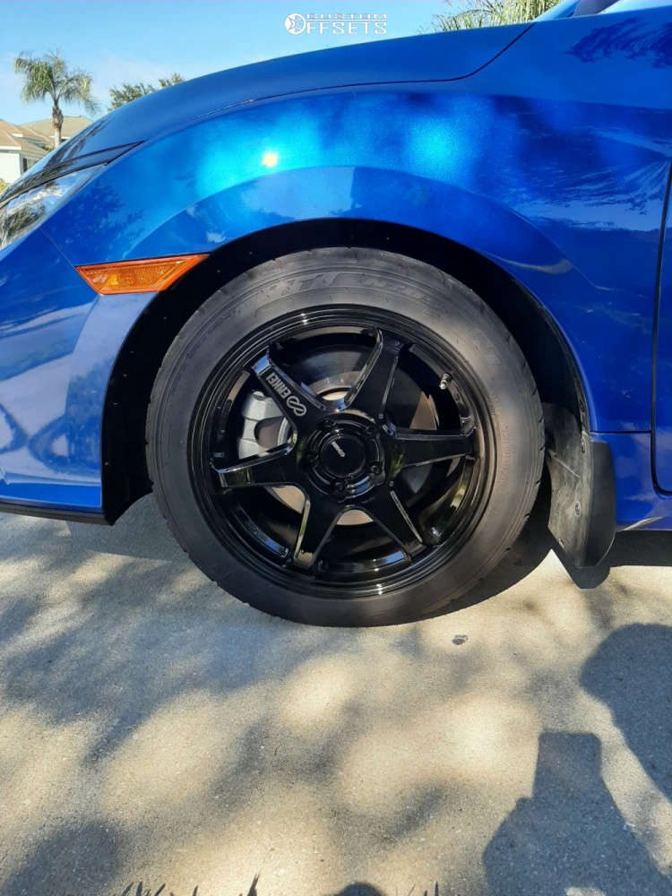 2020 Honda Civic with 17x9 38 Enkei T6r and 255/40R17 Nitto Nt05 and ...