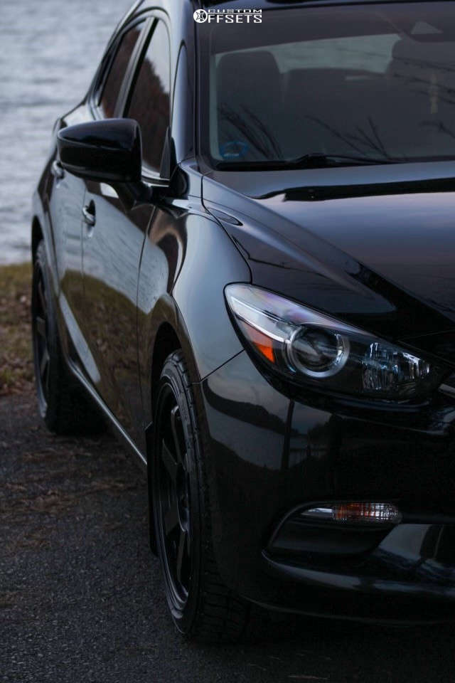 2017 Mazda 3 with 18x8 35 AVID1 AV6 and 215/45R18 BFGoodrich G-force ...