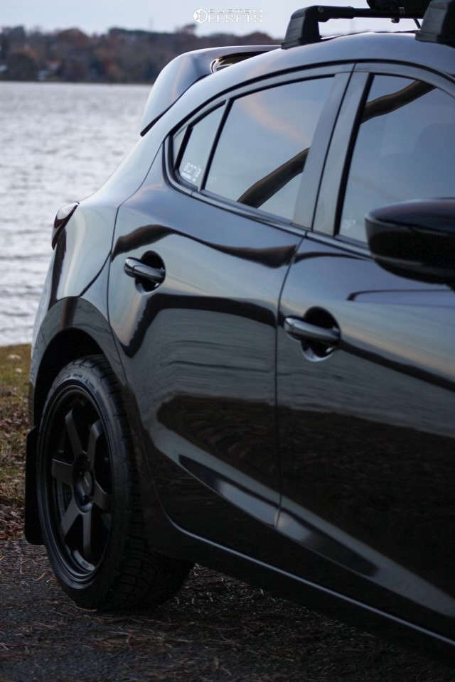 2017 Mazda 3 with 18x8 35 AVID1 AV6 and 215/45R18 BFGoodrich G-force ...