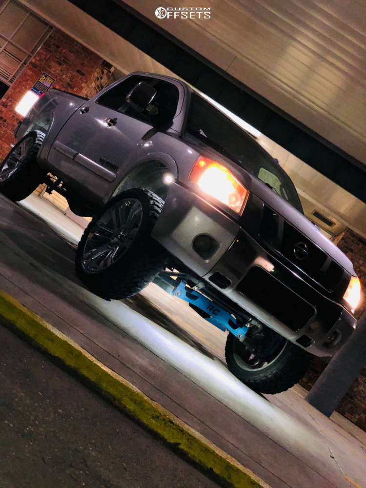2008 Nissan Titan with 24x10 -24 Replica Split 6s and 35/12.5R24 RBP ...