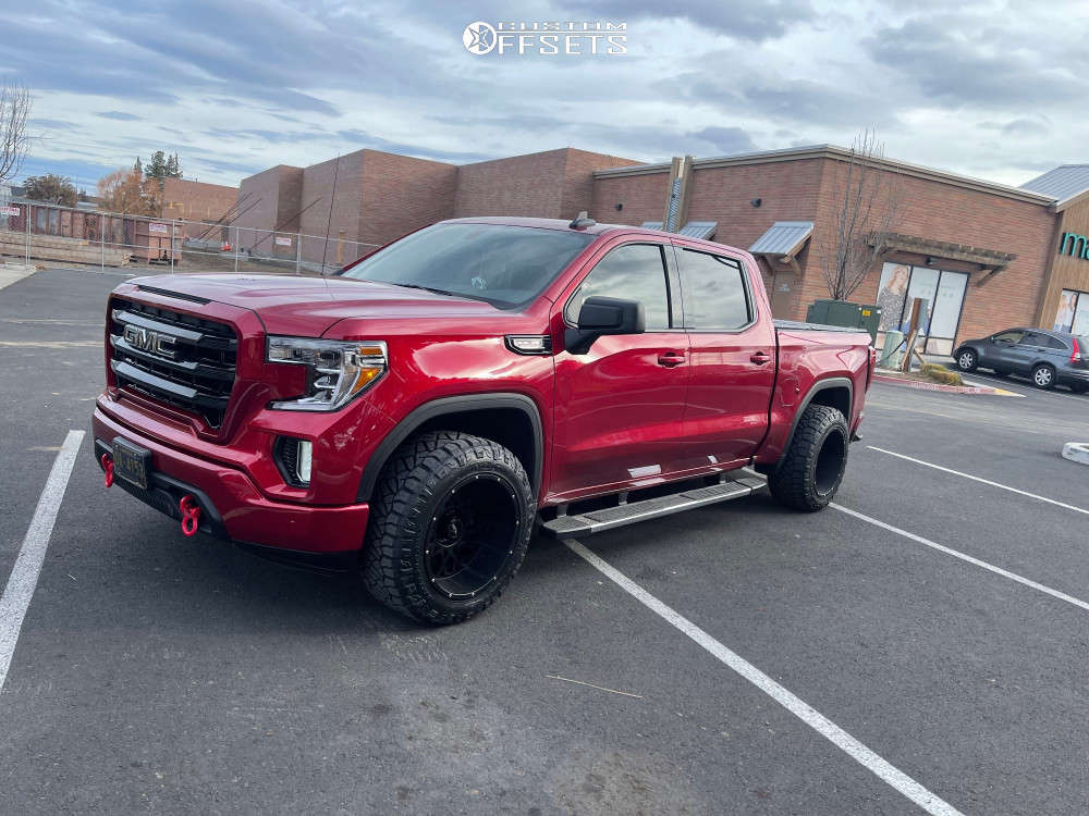 2021 GMC Sierra 1500 with 20x12 -51 Vision Rocker 412 and 33/12.5R20 ...