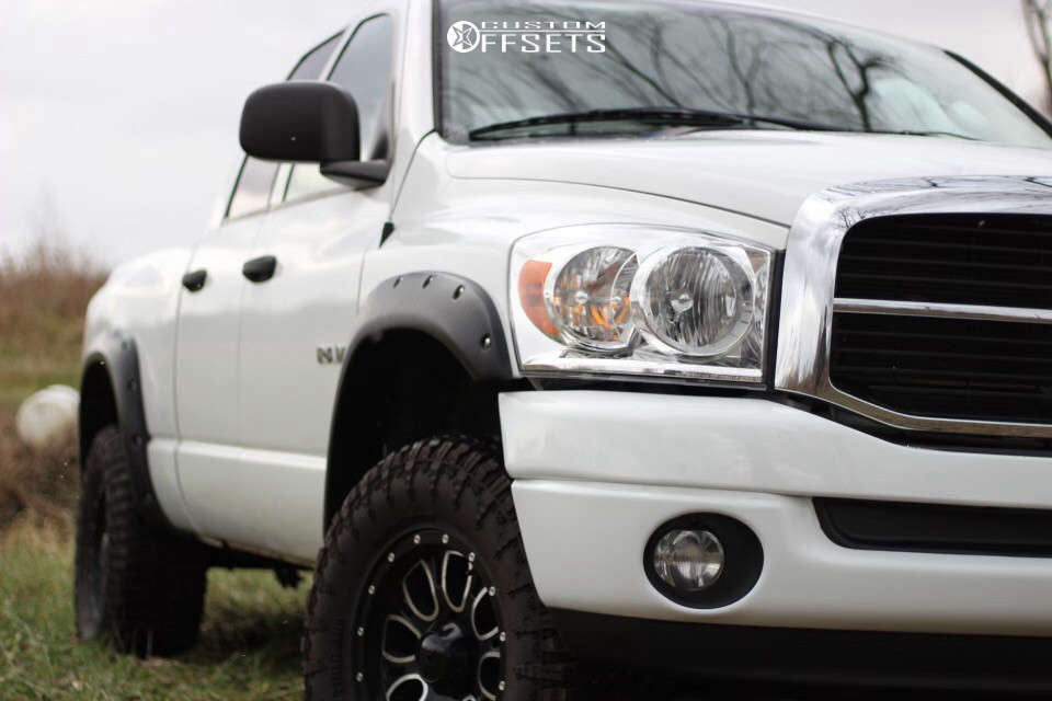 2008 Dodge Ram 1500 with 17x11.5 22 Helo He879 and 33/11.5R17 Patriot ...
