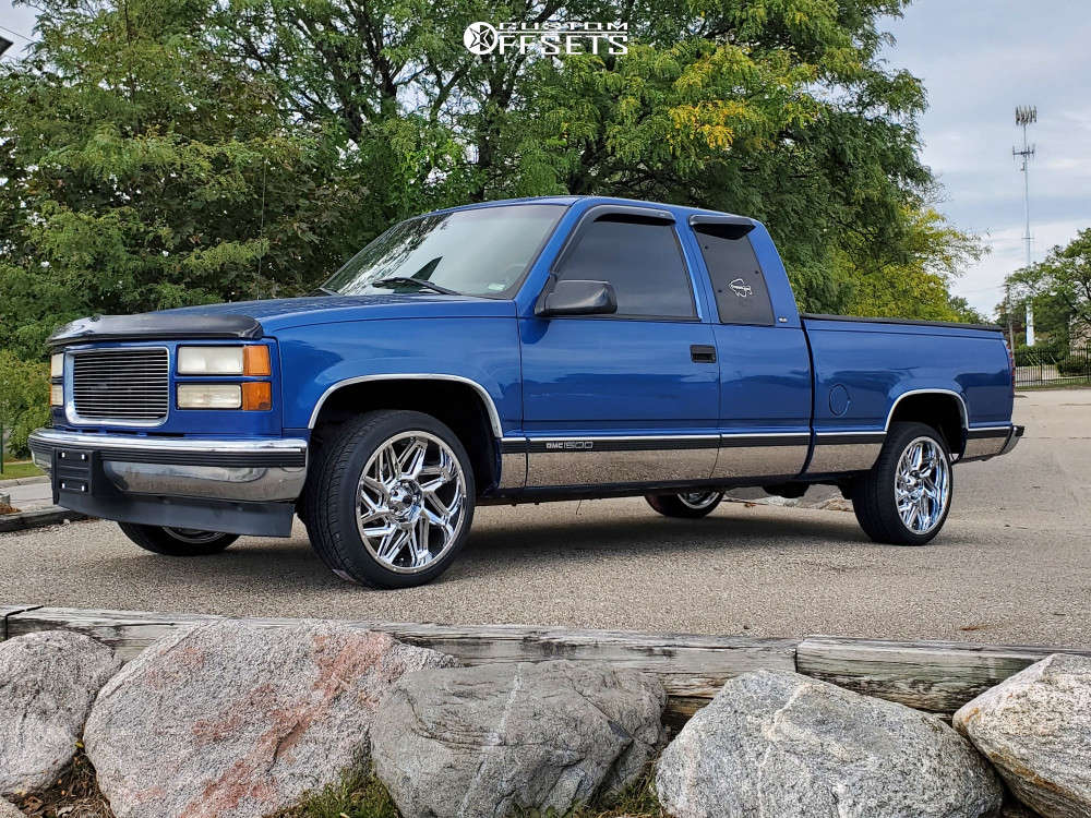 1997 GMC C1500 with 20x9 10 Vision Spyder and 25/9.5R20 Vercelli Strada ...