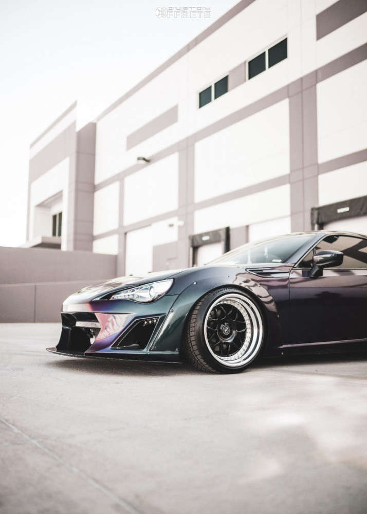 2017 Toyota 86 with 18x10.5 -12 Forgestar M14 and 245/35R18 Continental ...