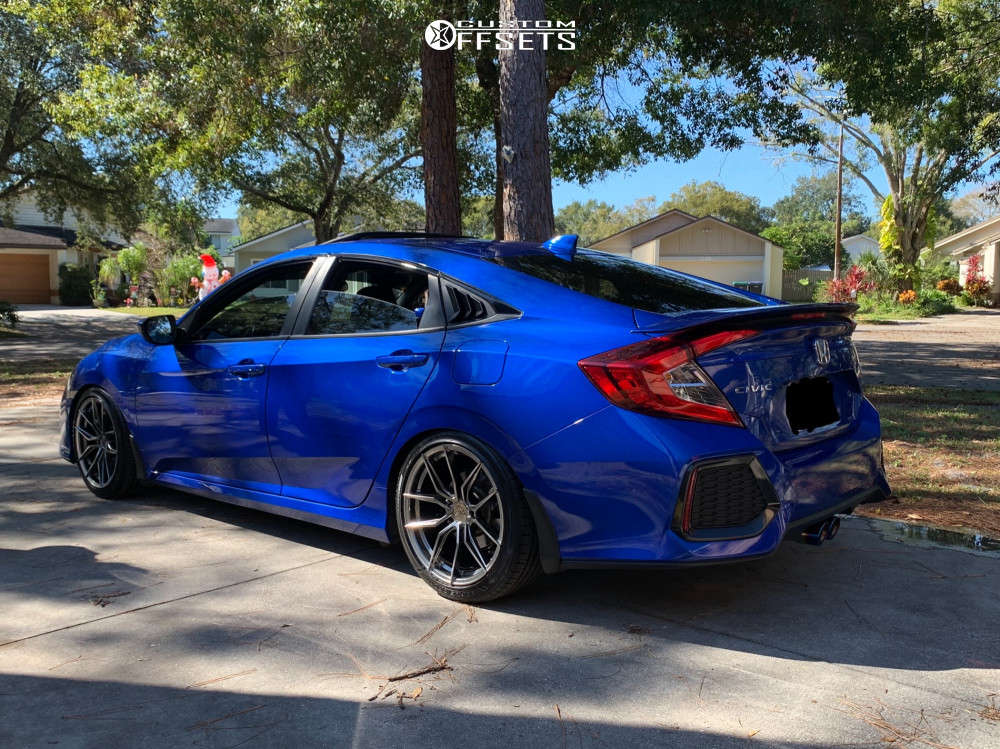 2017 Honda Civic Wheel Offset Nearly Flush Lowering Springs | 1982383 ...