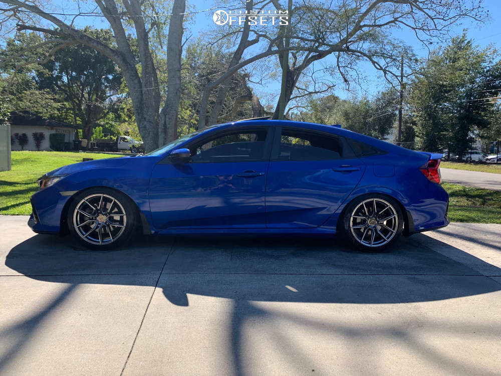 2017 Honda Civic Wheel Offset Nearly Flush Lowering Springs | 1982383 ...