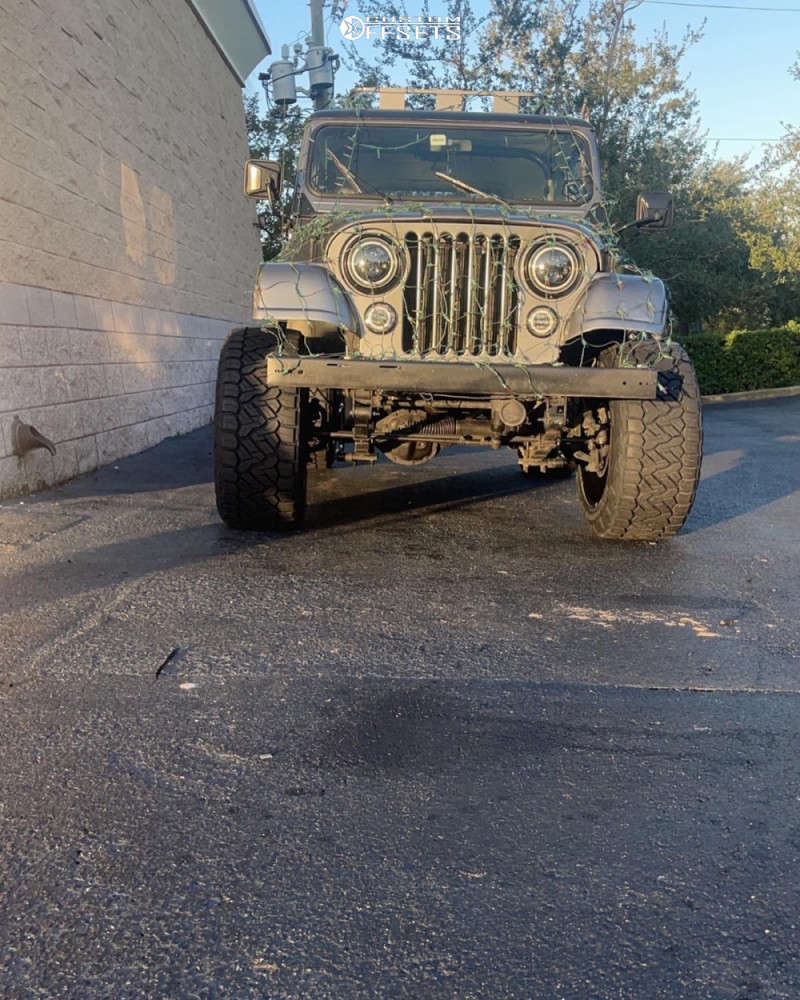 1984 Jeep CJ7 with 20x12 -44 TIS 544BM and 33/12.5R20 Nitto Recon ...