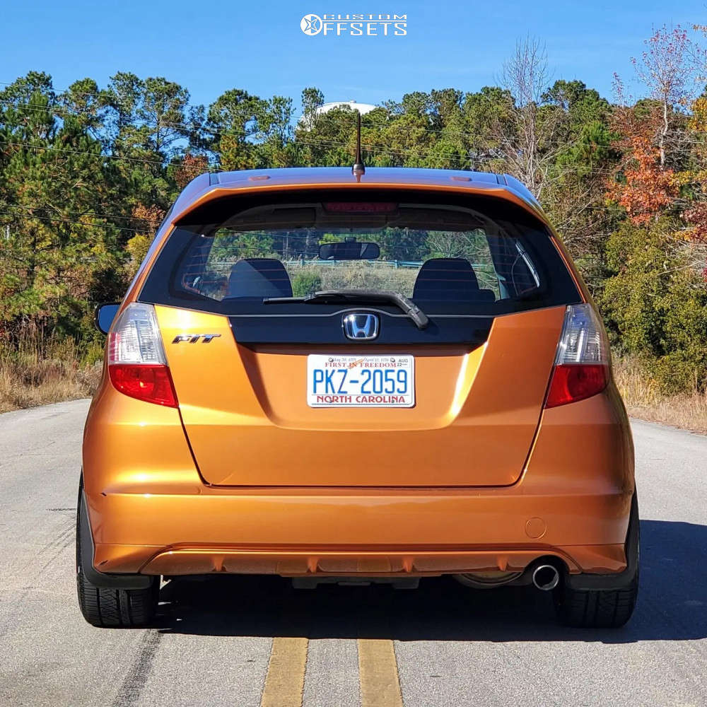 2009 Honda Fit with 17x8 35 AVID1 AV6 and 205/40R17 Falken Ziex Ze960 A ...