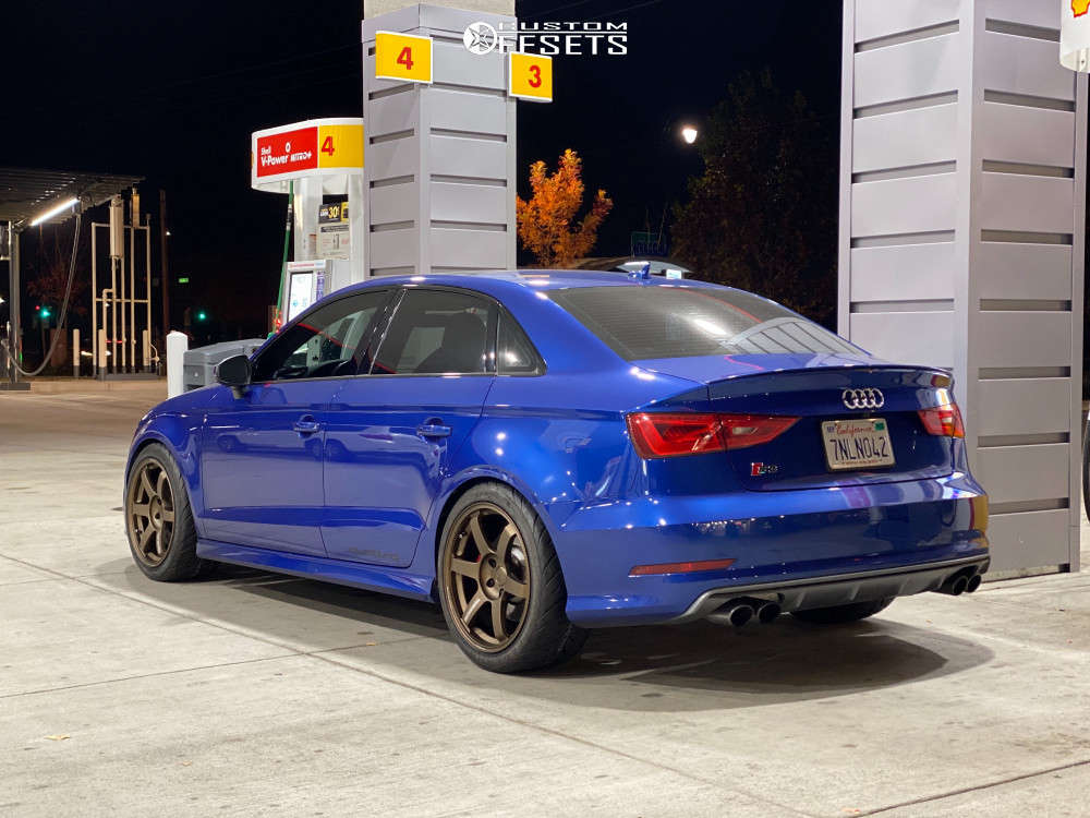 2016 Audi S3 with 18x9.5 38 Volk Te37 Saga and 245/40R18 Federal 595 Rs ...