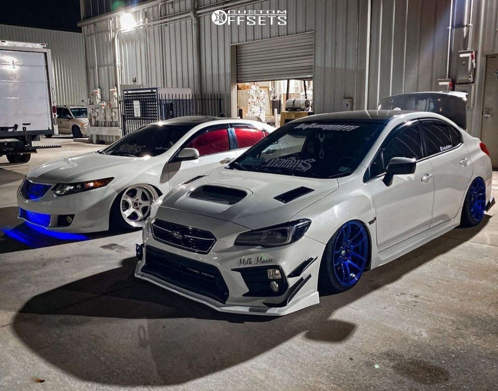 2020 Subaru WRX with 18x9.5 22 ESR Cs8 and 225/40R18 Federal 595 Rs-pro ...