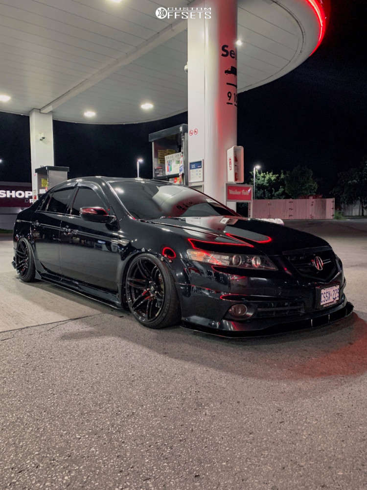 2008 Acura TL with 18x9.5 15 Cosmis Racing Mrii and 225/40R18 Nankang ...