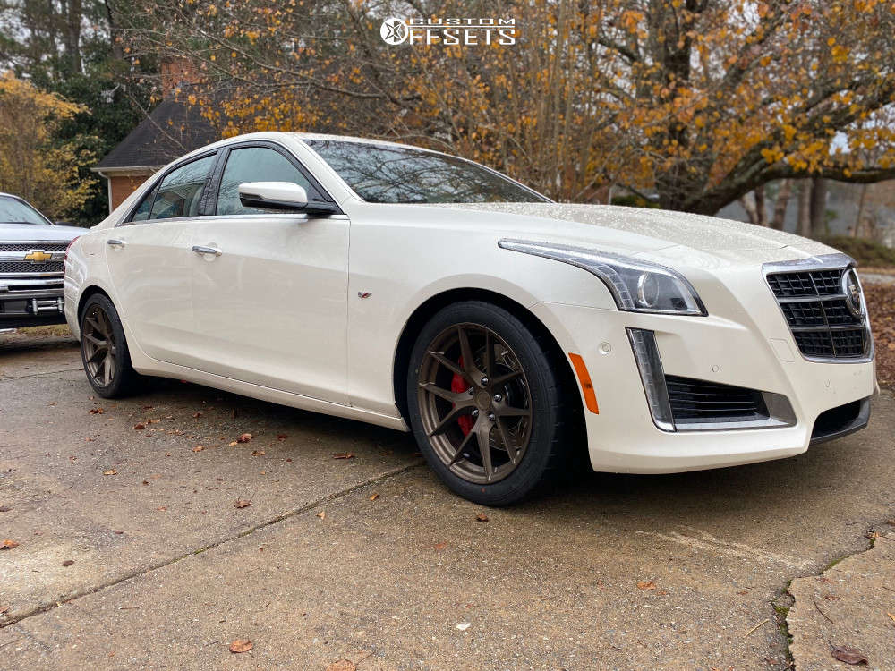2014 Cadillac CTS with 18x9.5 35 Aodhan Aff7 and 275/40R18 Falken ...