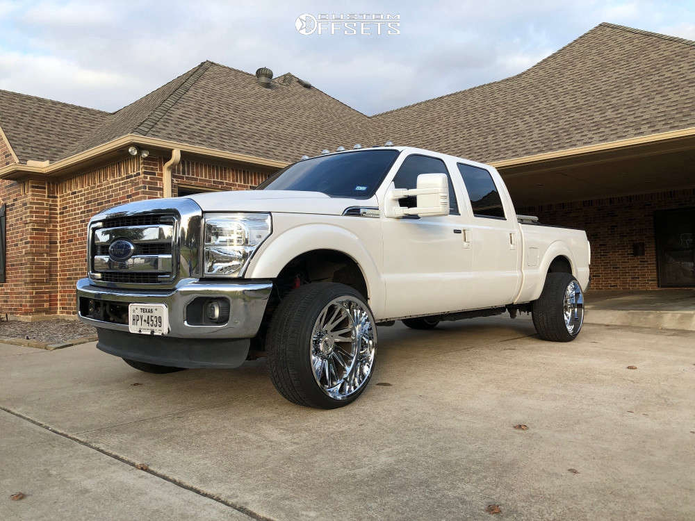 2016 Ford F-250 Super Duty with 24x14 -72 Tuff T2a and 305/35R24 ...
