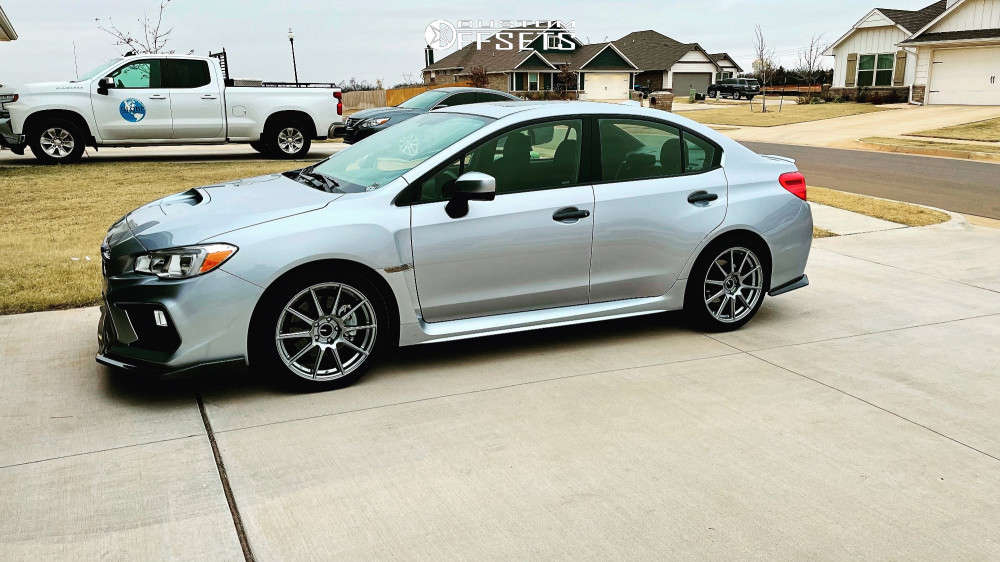 2021 Subaru WRX with 18x8.5 35 Enkei Ts-10 and 245/40R18 Dunlop Sp ...