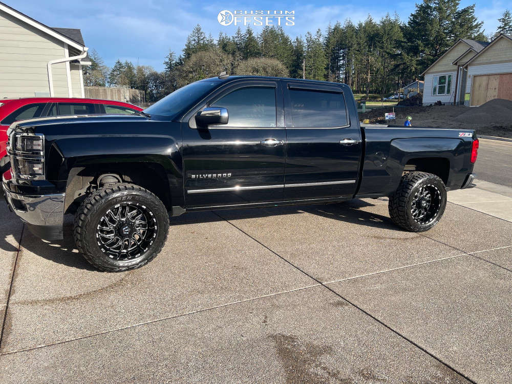 2014 Chevrolet Silverado 1500 with 20x10 -25 Tis Forged 544bm and 295/ ...
