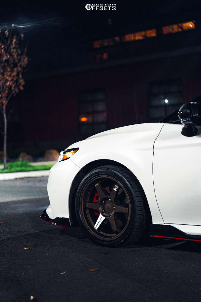 2021 Toyota Camry with 18x8.5 35 ESR Sr07 and 245/35R18 Michelin Pilot ...