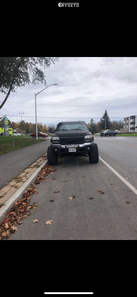 2002 GMC Sierra 2500 HD with 20x14 -76 Vision 390 Empire Wheels and 38/ ...