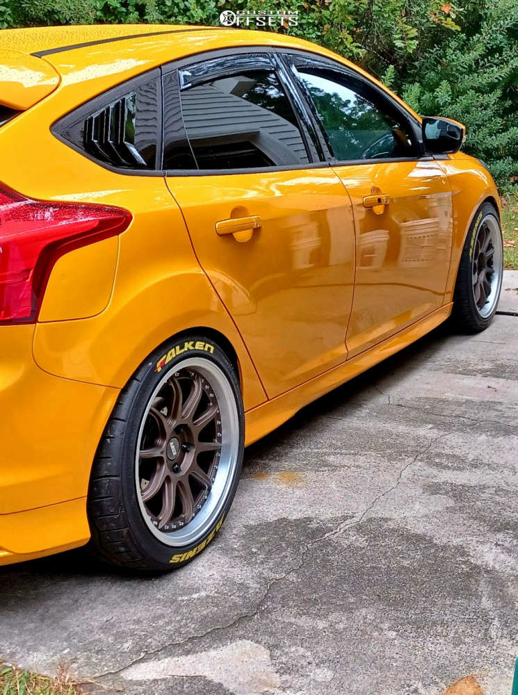 2013 Ford Focus with 18x8.5 30 ESR Cs12 and 235/40R18 Falken Azenis ...