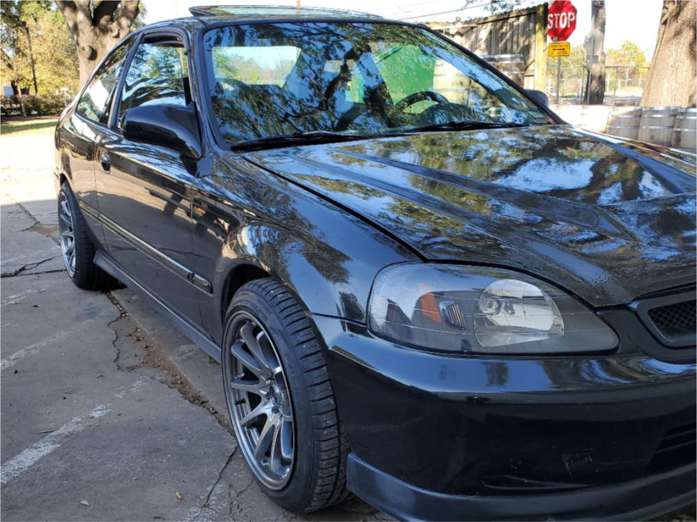 2000 Honda Civic with 17x9 30 JNC Jnc006 and 215/40R17 Falken Pro G5 ...