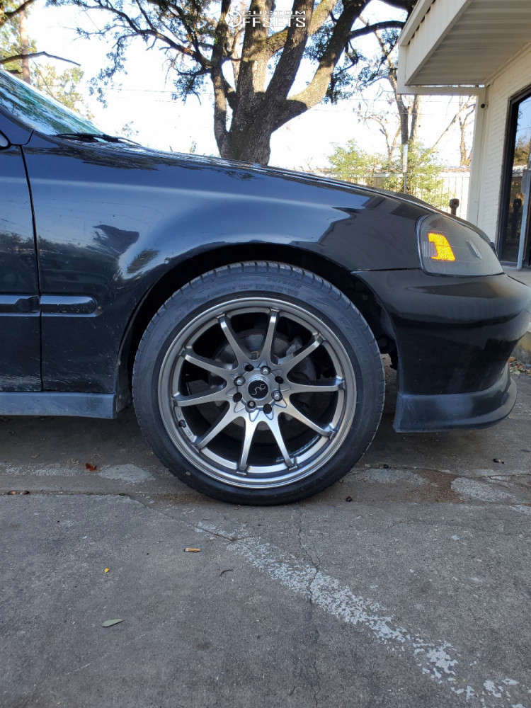 2000 Honda Civic with 17x9 30 JNC Jnc006 and 215/40R17 Falken Pro G5 ...