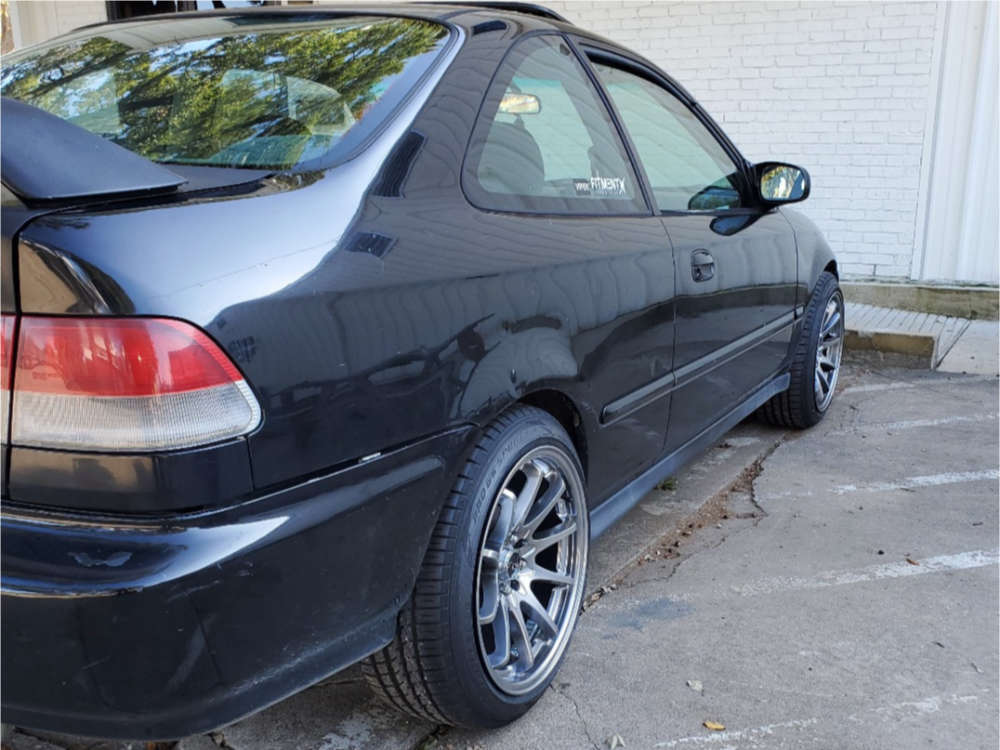 2000 Honda Civic with 17x9 30 JNC Jnc006 and 215/40R17 Falken Pro G5 ...