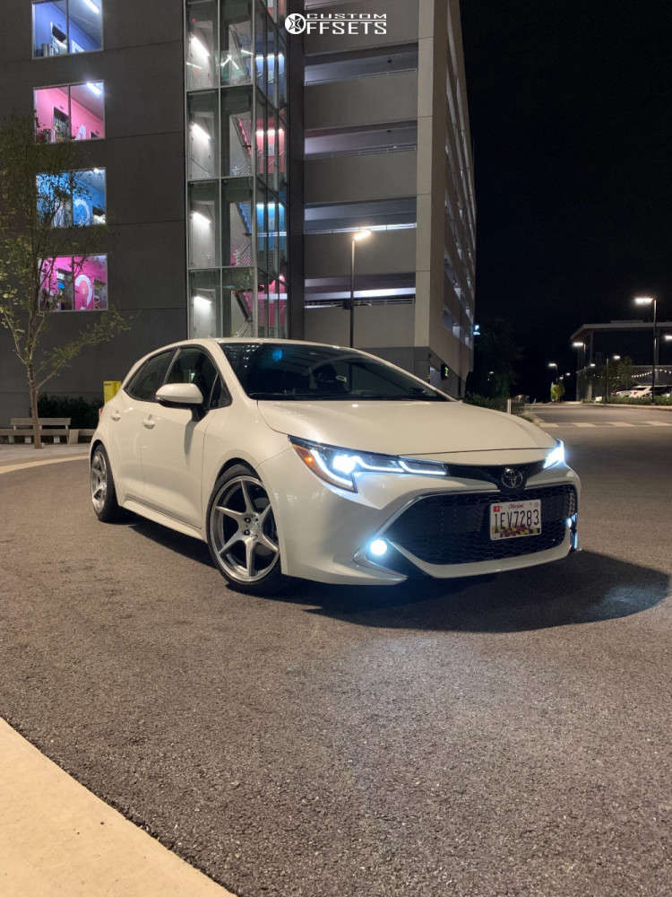 2020 Toyota Corolla with 18x9.5 38 Anovia Titan and 245/40R18 ...