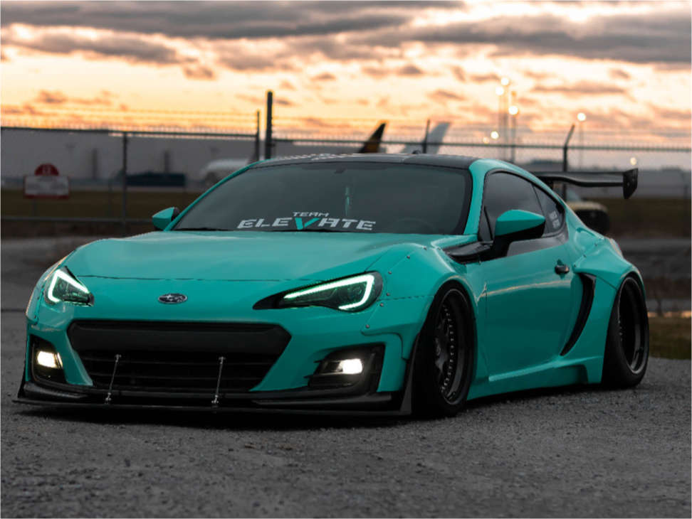 2017 Subaru BRZ with 18x10.5 -20 Forgestar M14 and 245/35R18 Michelin ...