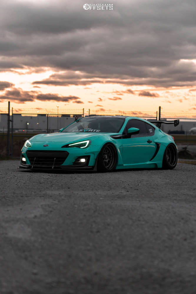 2017 Subaru BRZ with 18x10.5 -20 Forgestar M14 and 245/35R18 Michelin ...