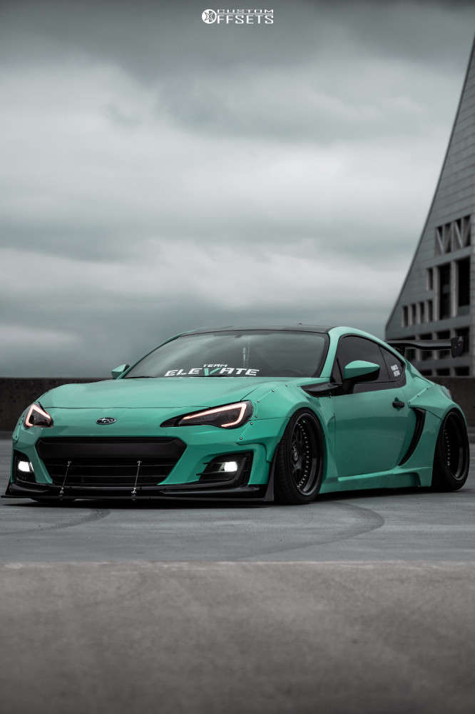 2017 Subaru BRZ with 18x10.5 -20 Forgestar M14 and 245/35R18 Michelin ...