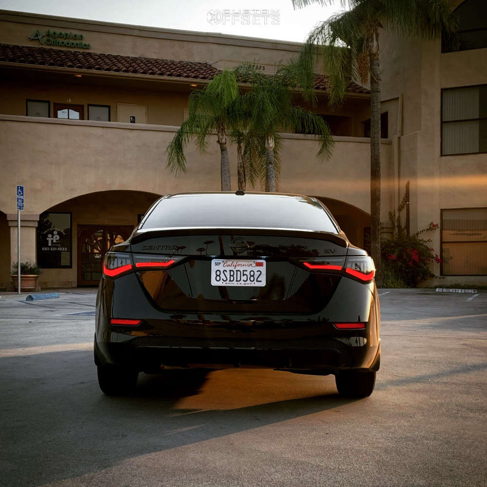 2020 Nissan Sentra with 18x8 40 Enkei Kojin and 225/45R18 Sentury Uhp ...