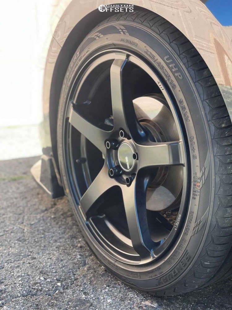 2020 Nissan Sentra with 18x8 40 Enkei Kojin and 225/45R18 Sentury Uhp ...