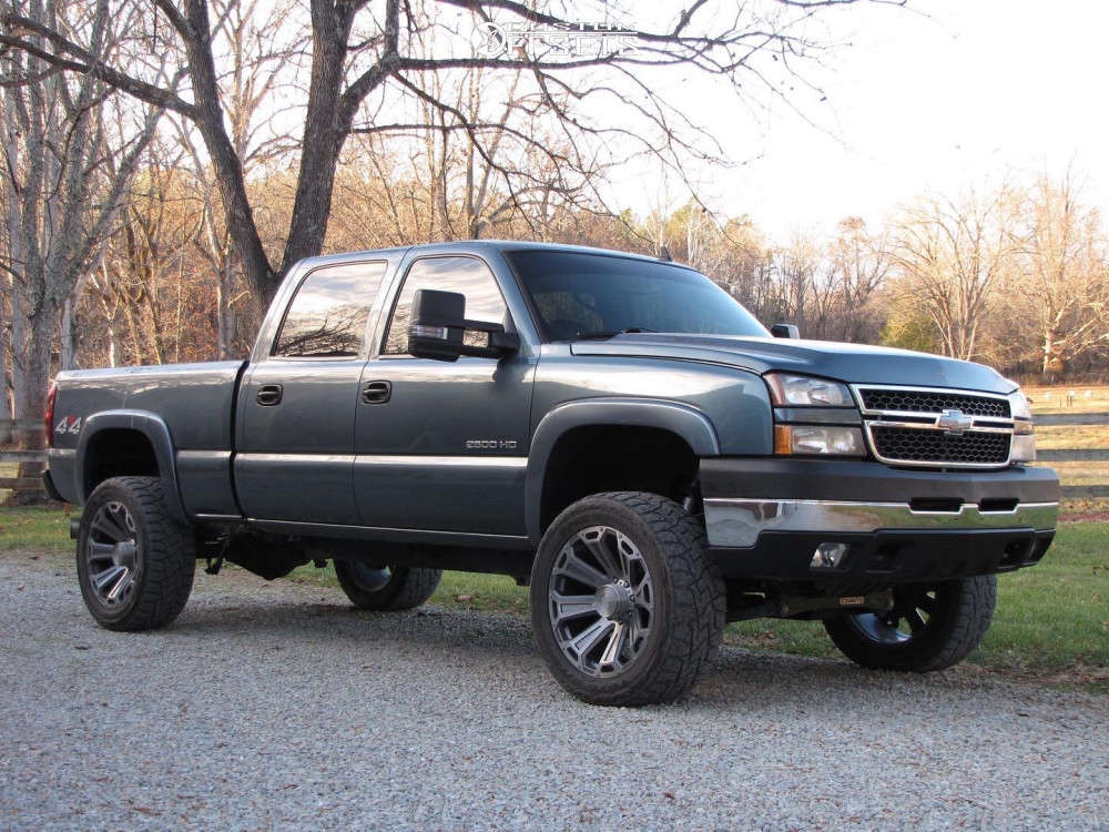 2006 Chevrolet Silverado 2500 HD with 22x12 -44 Asanti AB813 and 33/12 ...