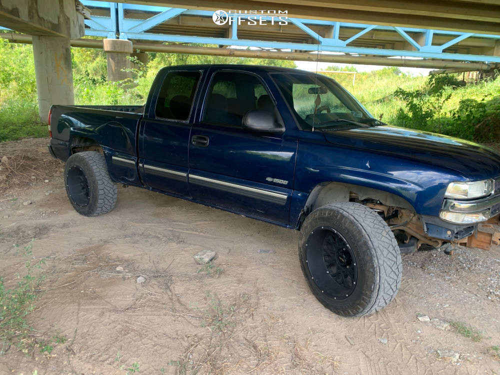 2002 Chevrolet Silverado 1500 with 20x12 -44 Vision Rocker 412 and 35/ ...