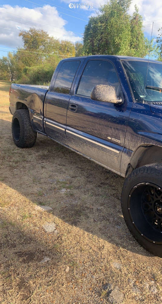 2002 Chevrolet Silverado 1500 with 20x12 -44 Vision Rocker 412 and 35/ ...