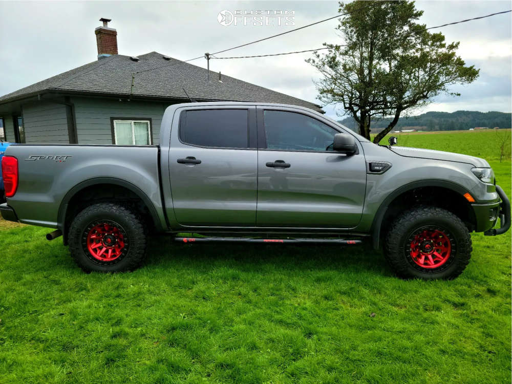 2021 Ford Ranger with 17x9 -12 Fuel Covert and 265/75R17 Cosmo Mud ...