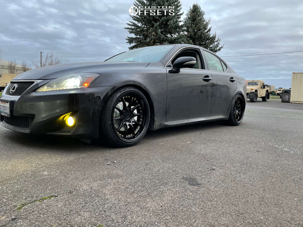 2012 Lexus IS250 with 18x9.5 30 Aodhan Ds07 and 225/40R18 Americus ...