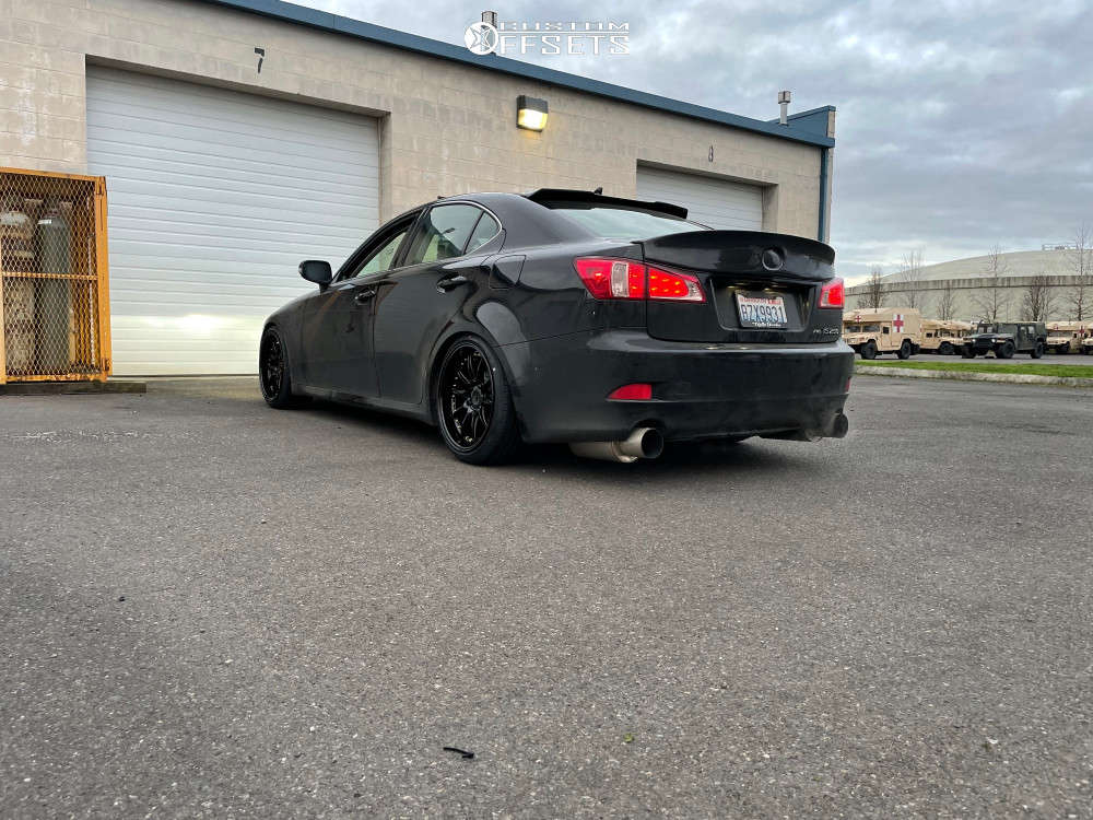 2012 Lexus IS250 with 18x9.5 30 Aodhan Ds07 and 225/40R18 Americus ...