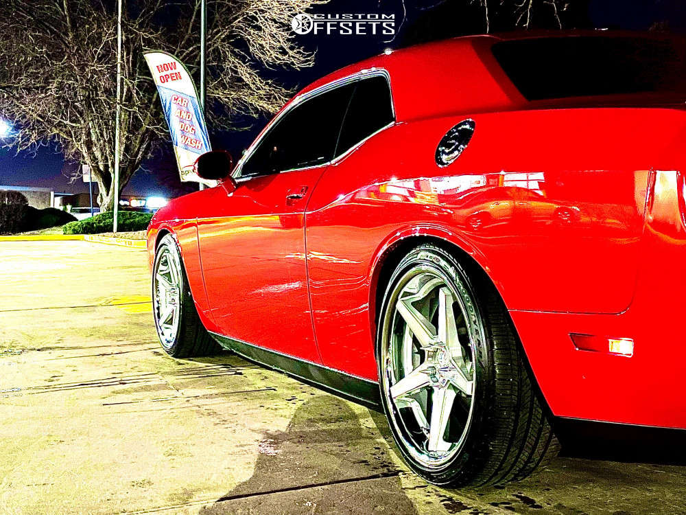 2014 Dodge Challenger with 20x10 13 Ferrada FR3 and 265/35R20 Goodyear ...